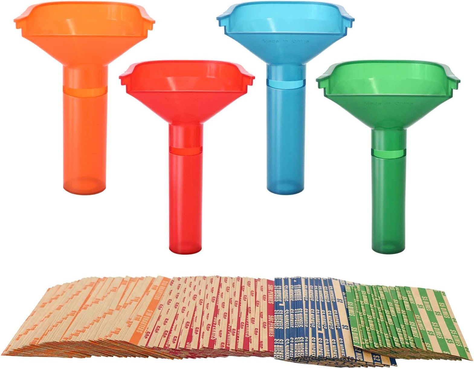 Amazon.com : ESSENTIAL Coin Counting Tubes Set of 4, Includes 100 ...