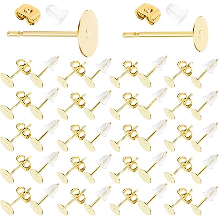Amazon.com: Earring Posts Stainless Steel, 500Pcs Hypoallergenic Flat ...