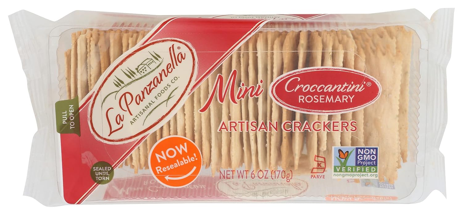 Amazon.com: La Panzanella, Rosemary Mini Croccantini Cracker, 6 Ounce
