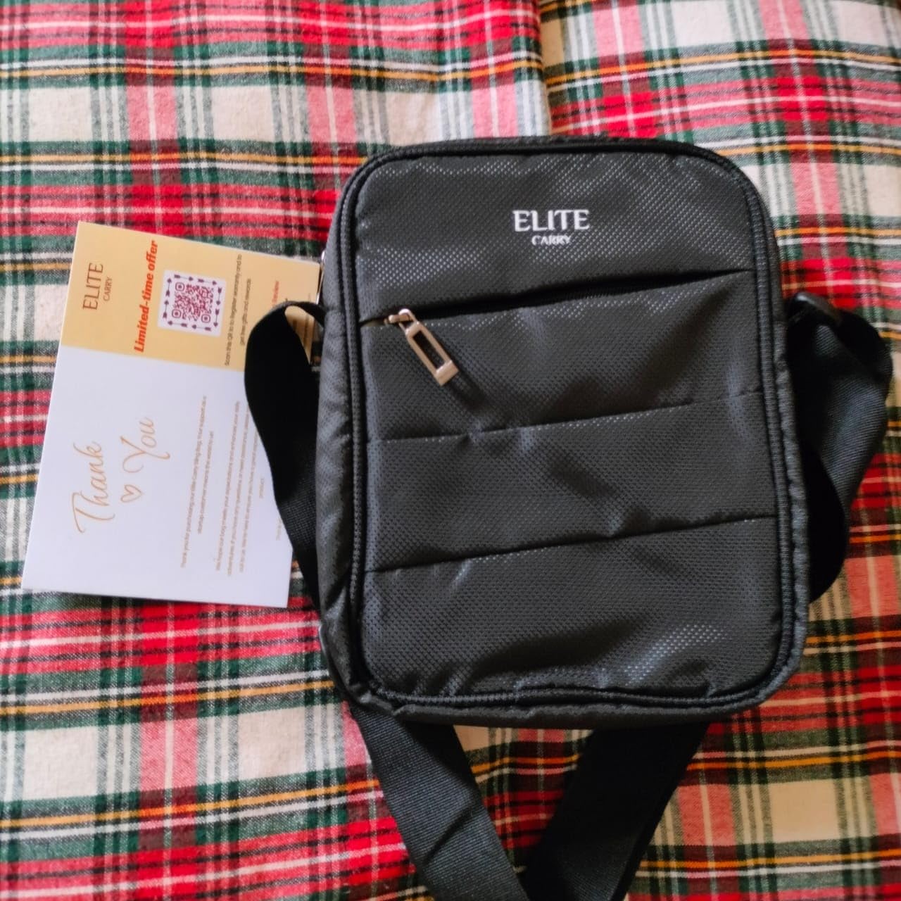 Elite Carry Premium 9-Inch Sling Bag for Men, Water-Resistant Cross ...