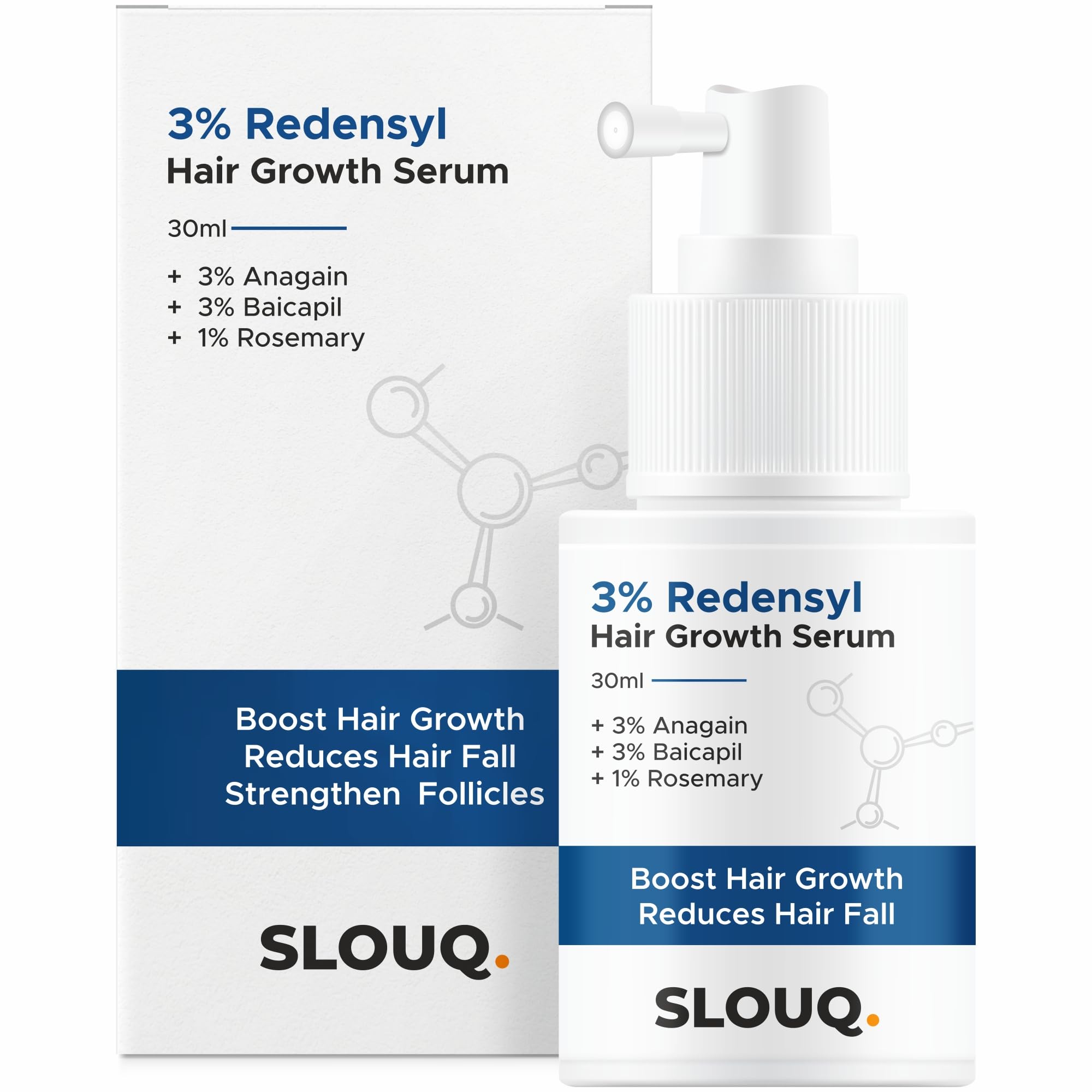 Buy SLOUQ Hair Growth Serum Concentrate - 3% Redensyl, 3% Anagain, 3% ...