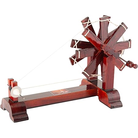 RainSound Wooden Charkha Acrylic Showpiece Souvenir Home Decor (26.5 x ...