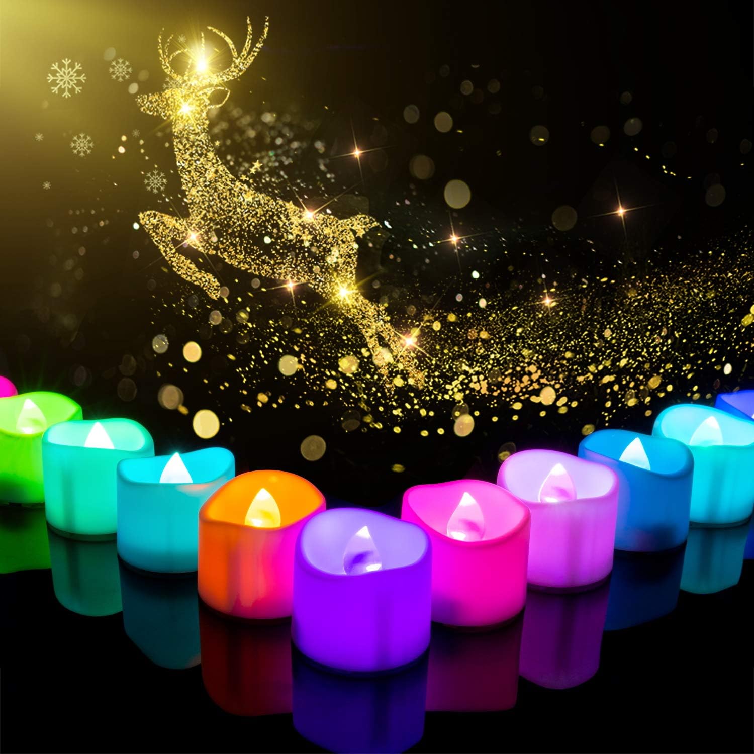 Amazon.com: Multi Color Changing Votive Flameless Candles with Remote ...