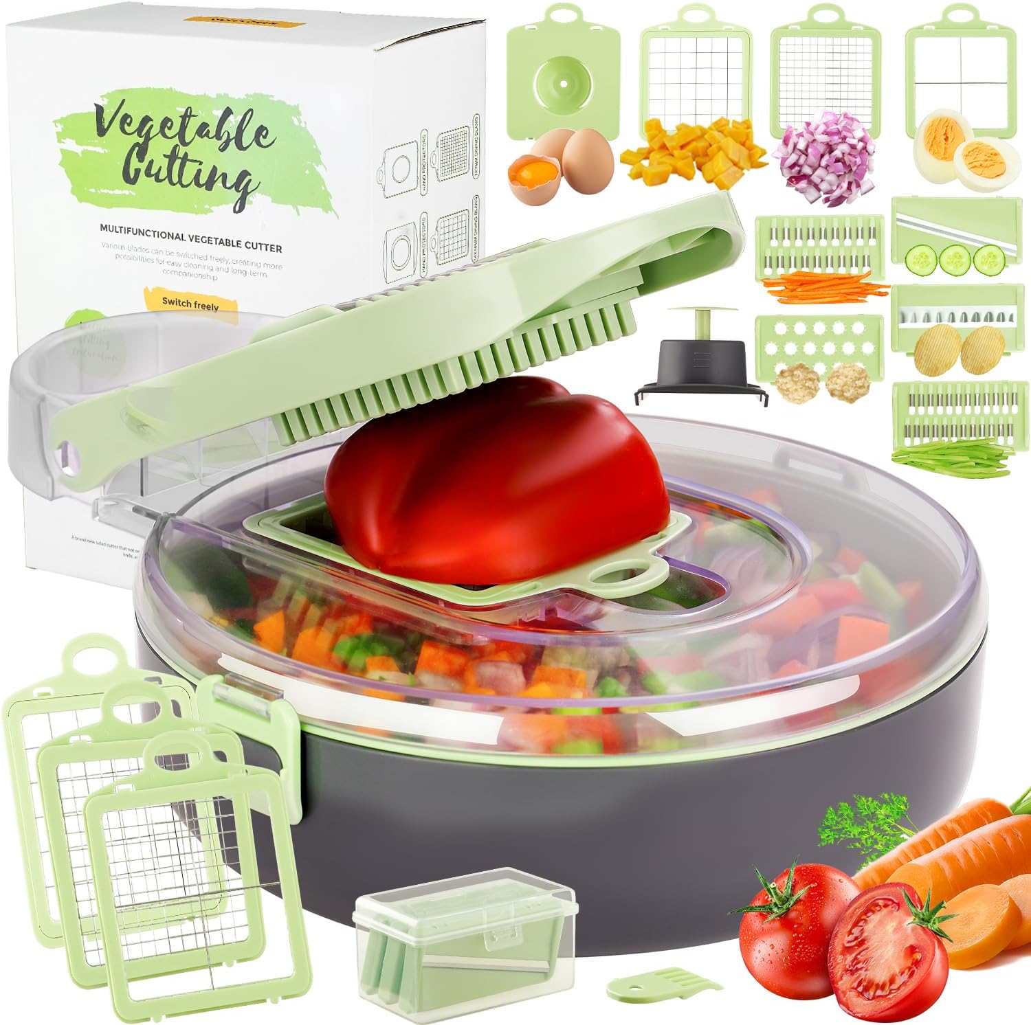 Amazon.com: AAYAN 11 in 1 Multifunction Magic Rotate Vegetable Cutter ...