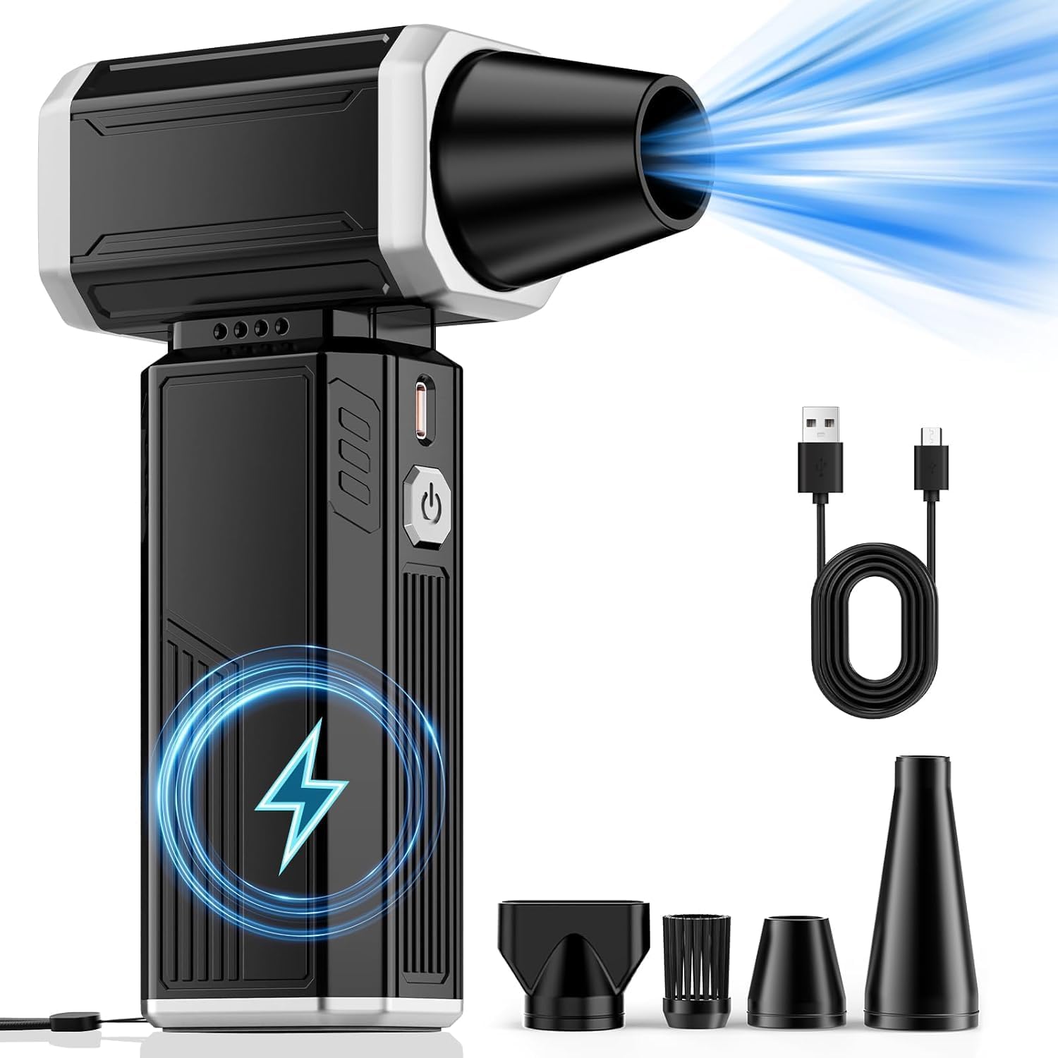 WOLFBOX MF100 Compressed Air Duster-150000RPM Super Power Electric Air ...