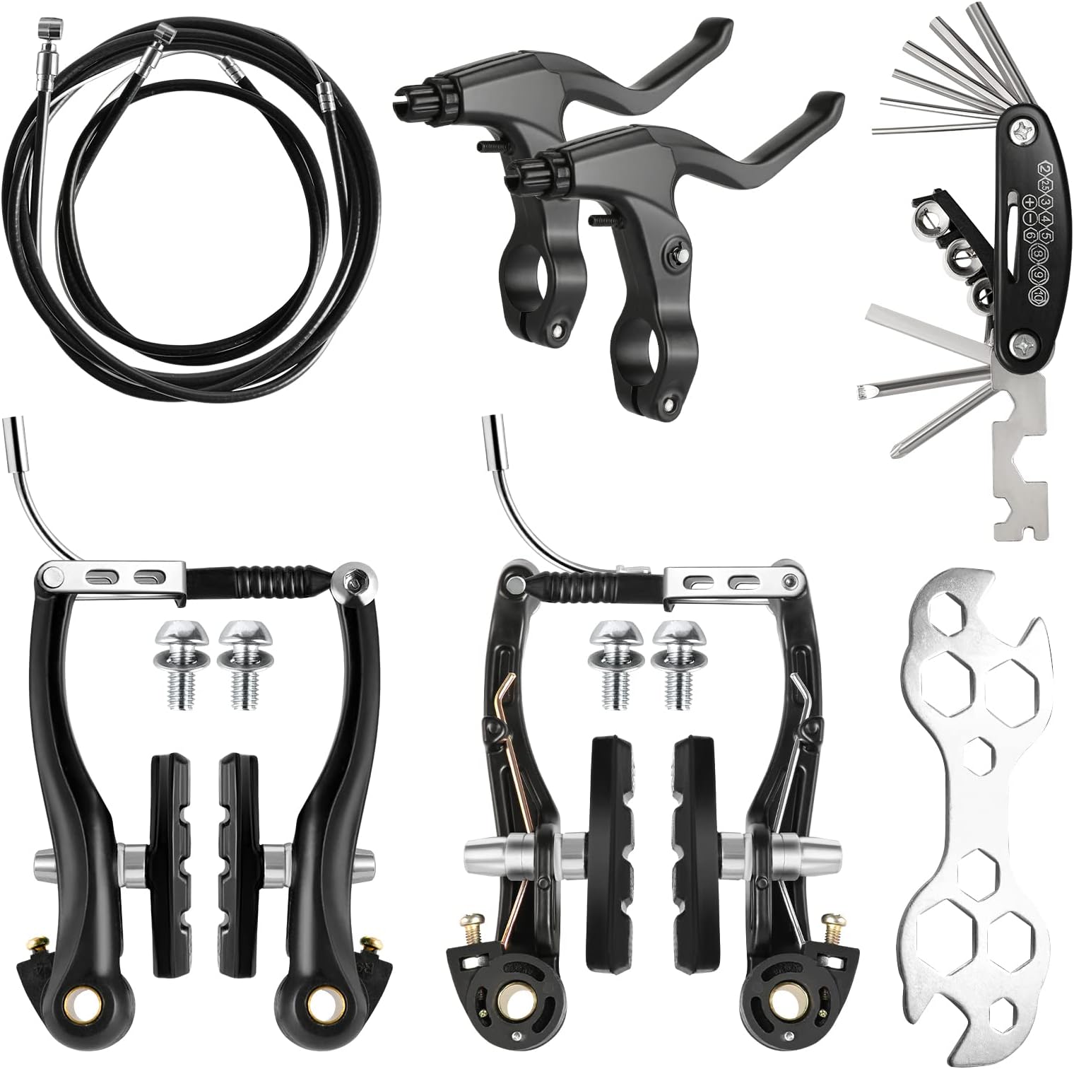 Amazon.com: RAHQHD Complete Bike Brakes Set，Inner and Outer Callipers ...