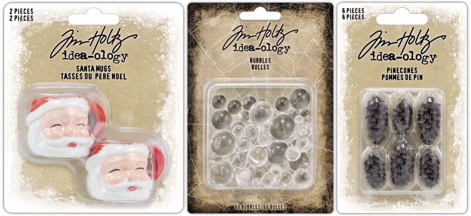Amazon.com: Tim Holtz Idea-ology Christmas Decorative Embellishments ...