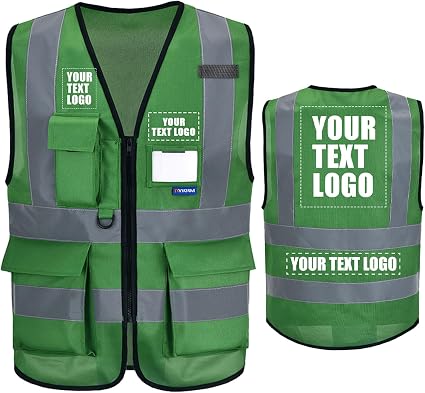 Amazon.com: A-SAFETY Custom reflective vest green (Green XXL) : Tools ...