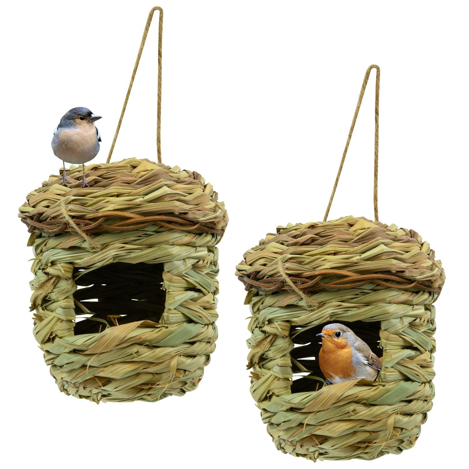 Woodside Hanging Bird Box/Nest for Small Songbirds/Hummingbird, Outdoor ...