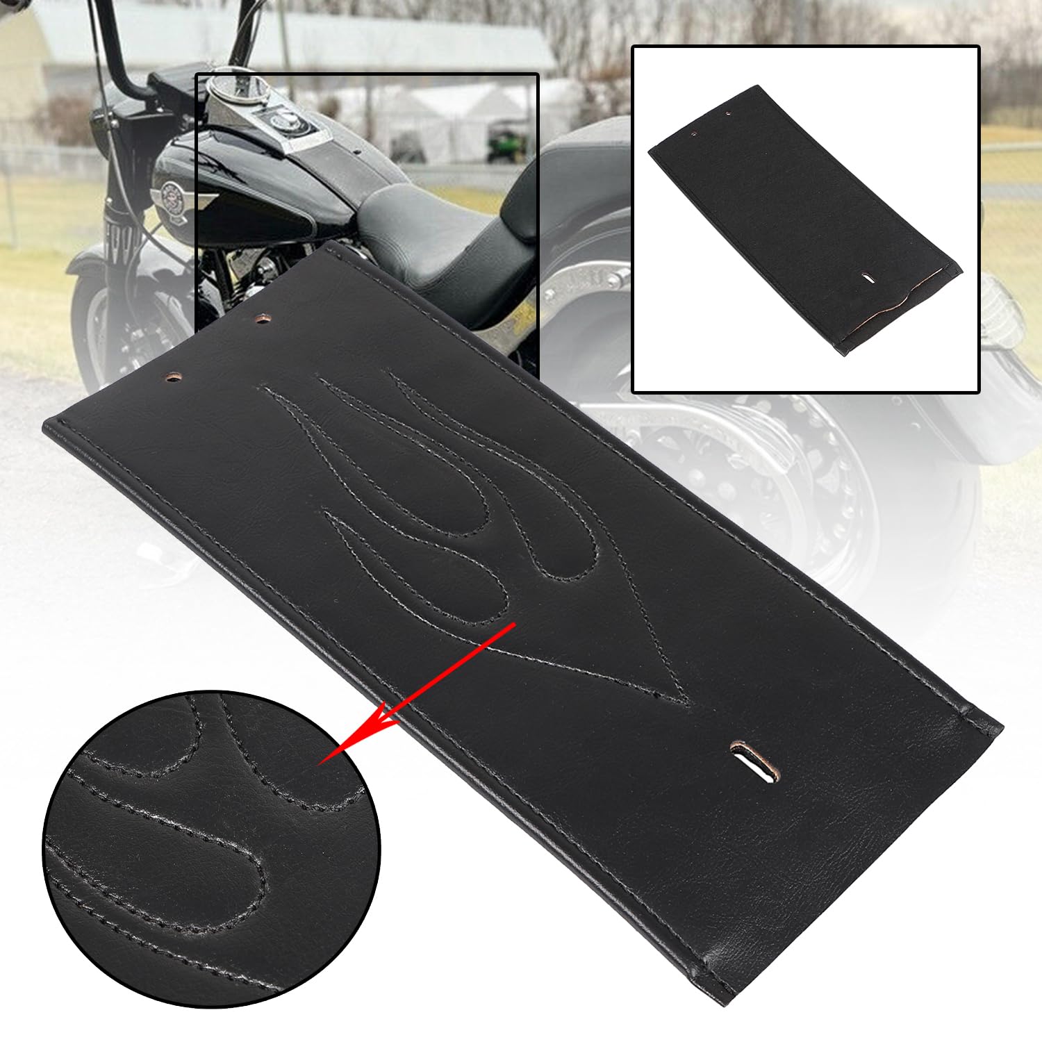 Harley Davidson Emblems Harley Davidson Leather Fuel Gas Tank Panel Bib ...