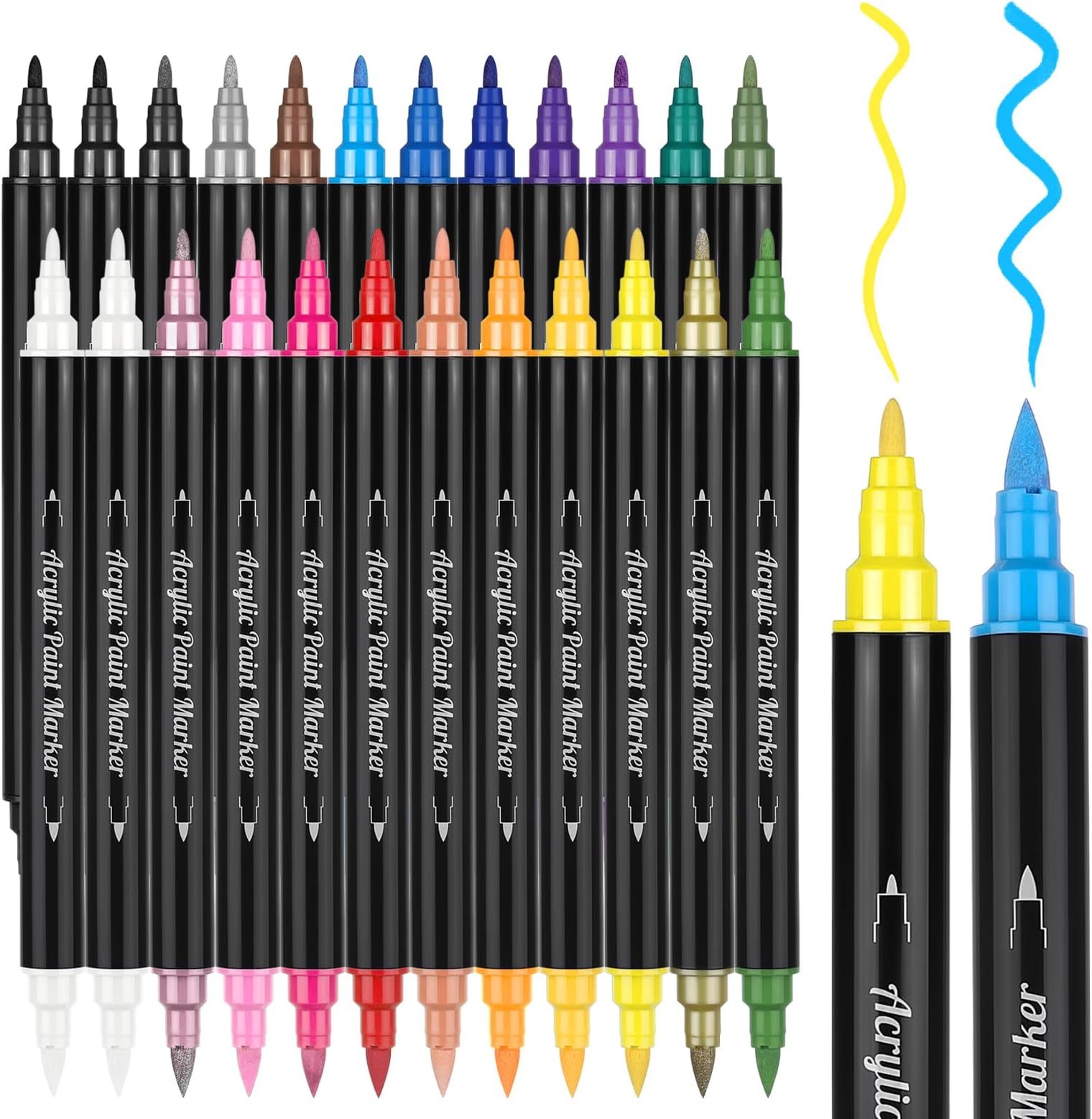 Amazon.com: FLYMAX White Paint Pen, 6 Pack 0.7mm Acrylic White ...