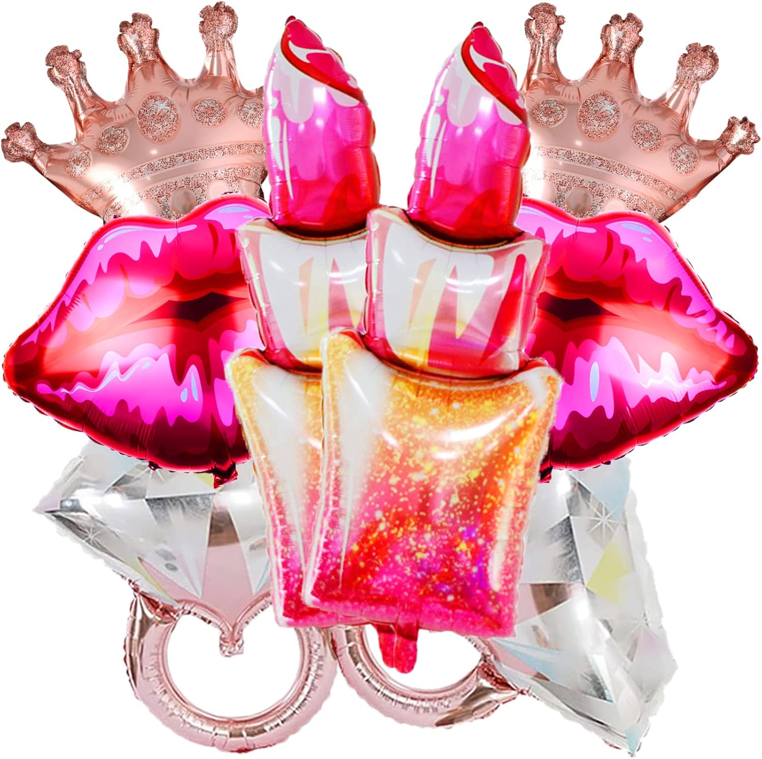 Amazon.com: Lipstick Balloons with Red Lips Balloons - Aluminum Film ...