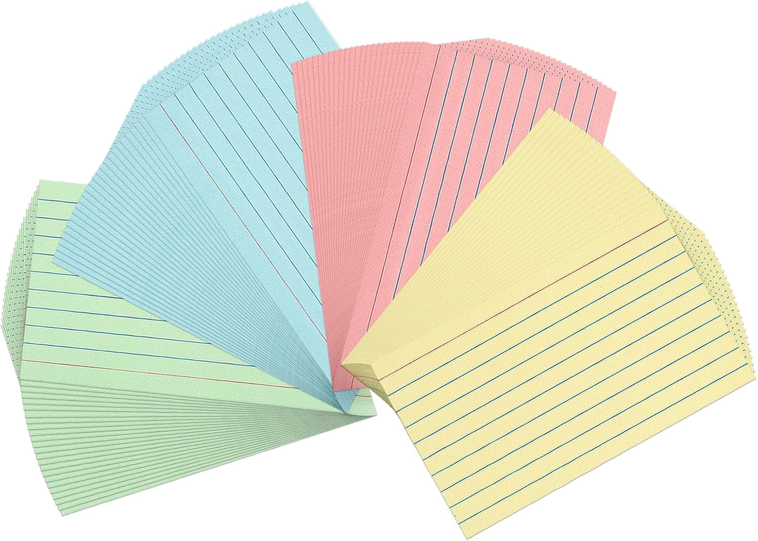 Amazon.com : 300 Sheets Colored Index Cards 3x5 Ruled-Goefun Lined Note ...