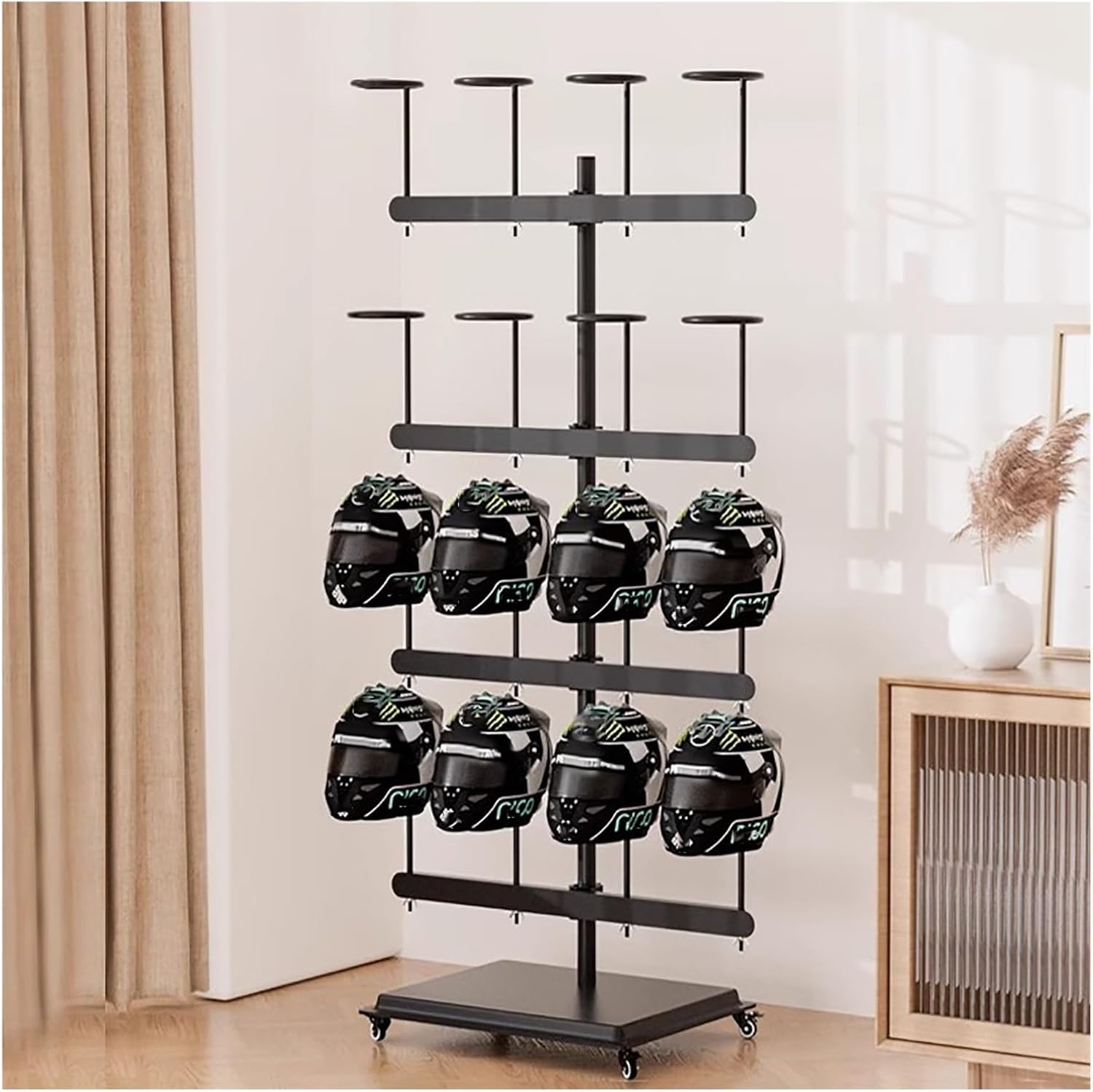 Amazon.com: HDYZJQ Large Commercial Motorcycle Helmet Rack, Portable ...