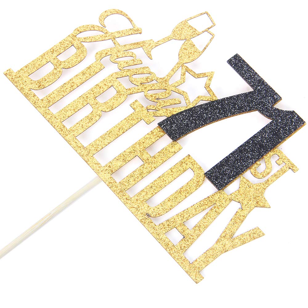 Snapklik.com : Happy 71st Birthday Cake Topper - Seventy One-year-old ...