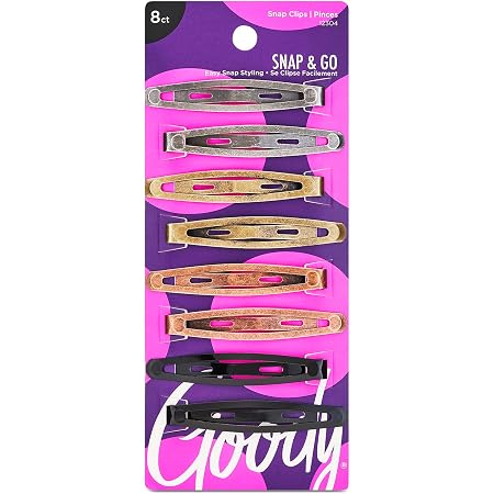 Amazon.com : Revlon Rubberized Double Grip Black Hair Clips, 6 count ...