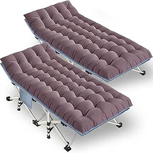 Amazon.com: COLMERD 2 Pack Extra Large Cot 79" L x 32" W x 18" H ...