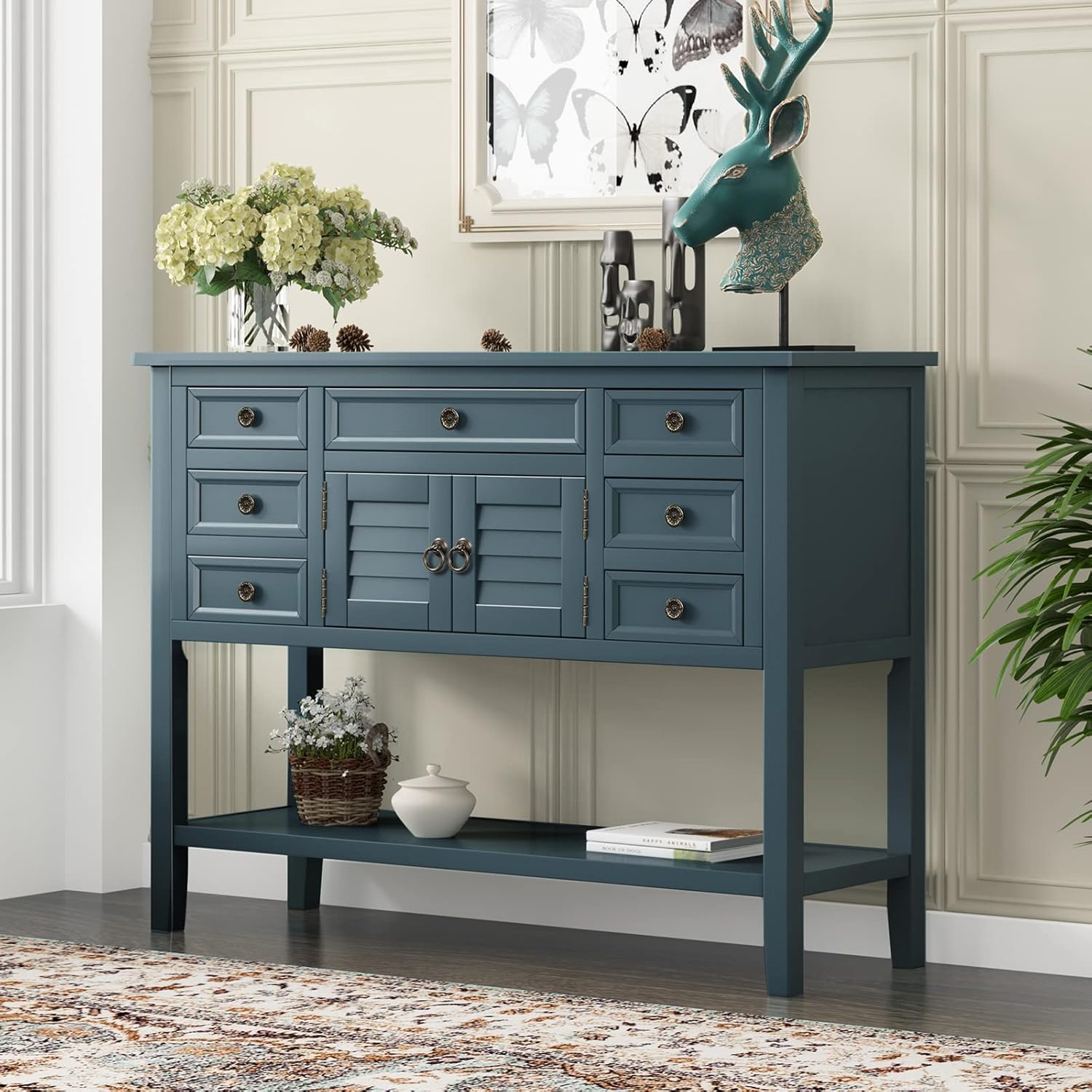 Amazon.com - Coffee Buffet with Storage,44.5'' Farmhouse Kitchen Buffet ...