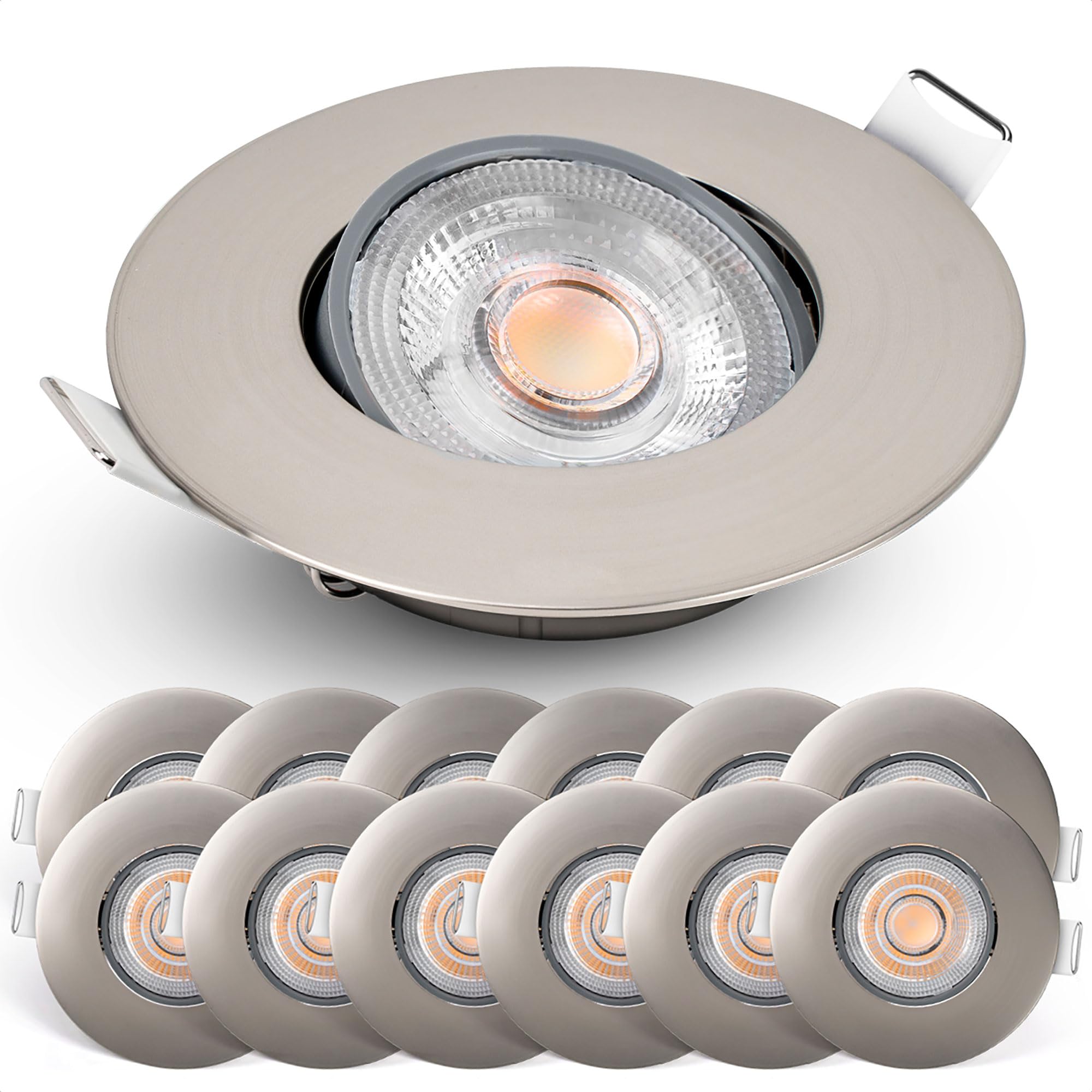 EMOS LED Einbaustrahler 230V dimmbar, 4,9W / 480lm, 50° schwenkbar ...