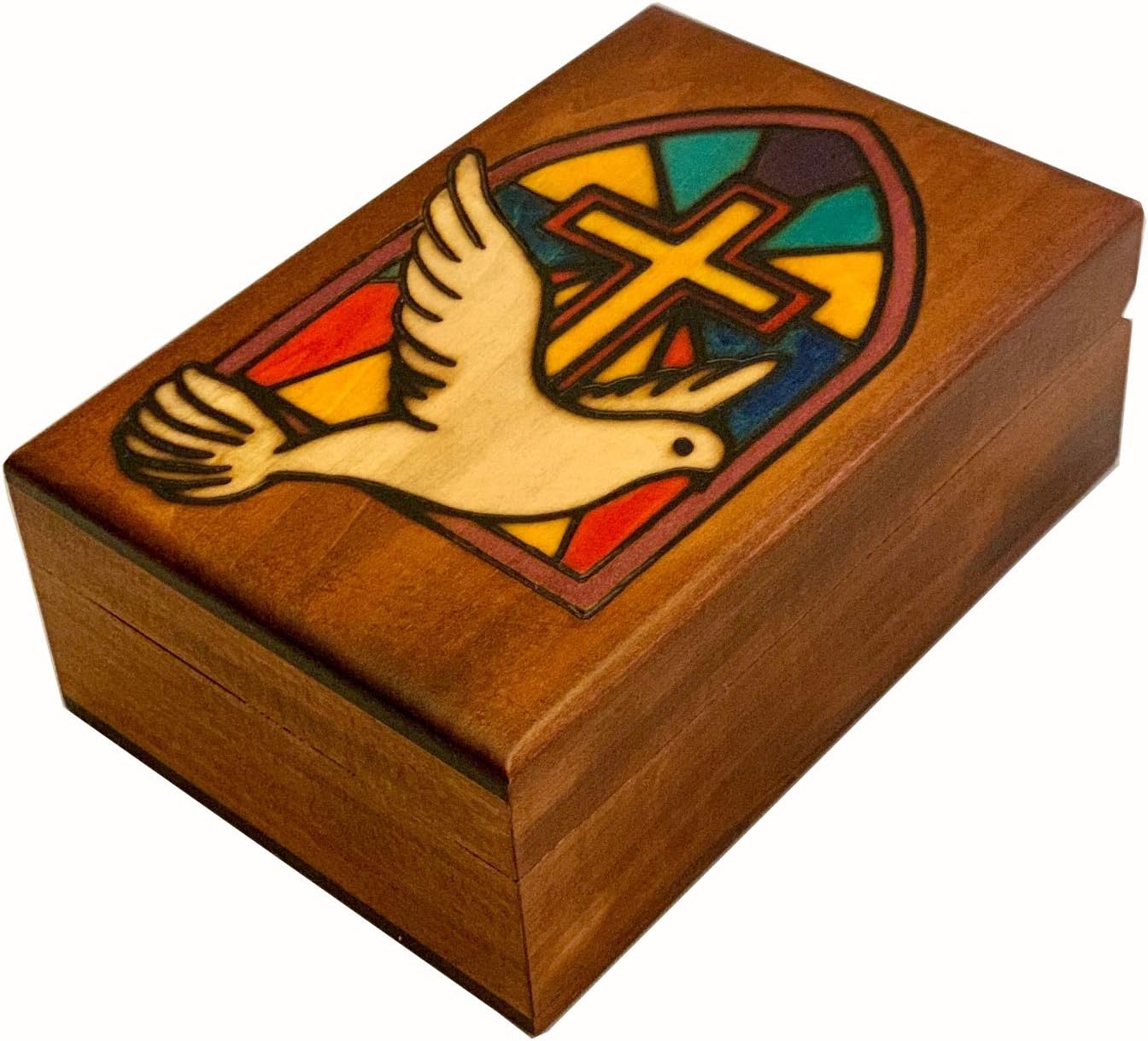 Amazon.com: Cross Engraved Rosary Box | Prayer Inspiration First ...