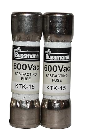 KTK-15 Fuse 892583 15 Amp 600 Volt (2 Pack) QSU: Amazon.com: Tools ...