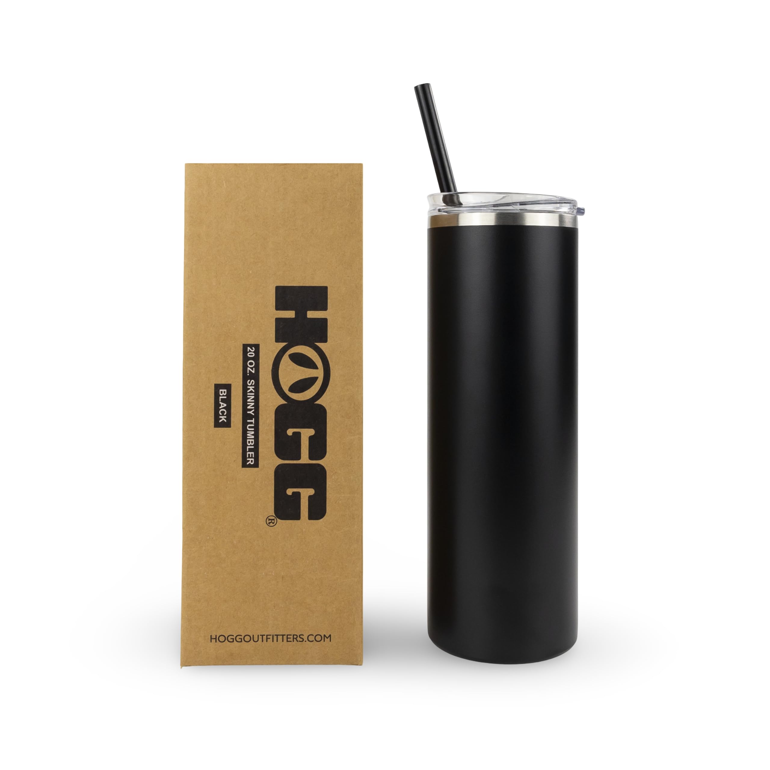 Snapklik.com : Hogg 20 Oz Skinny - Black, Powder Coated Tumblers For ...