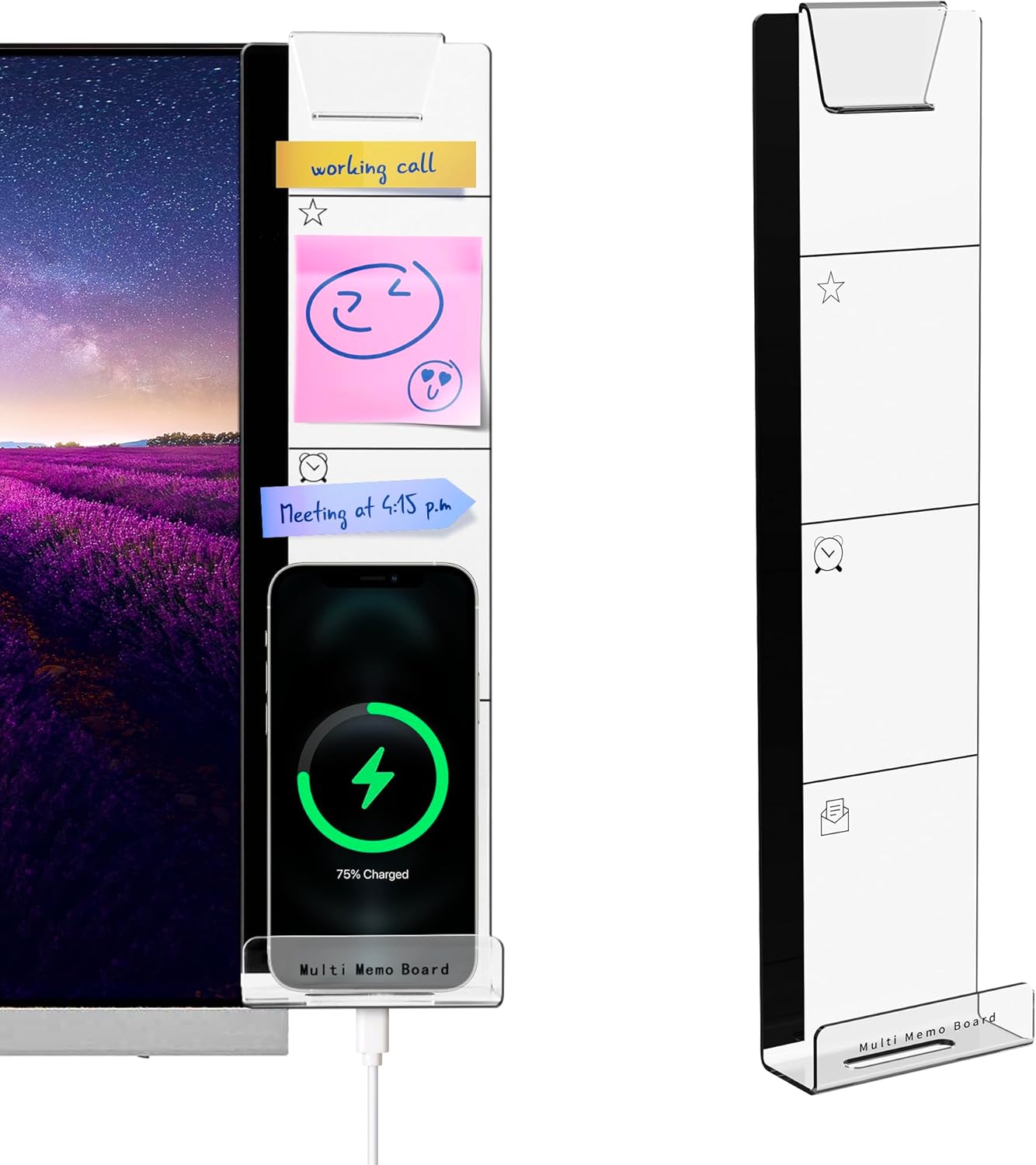 Amazon.com: VINTEZ Computer Monitor Memo Board - Multifunction Monitor ...