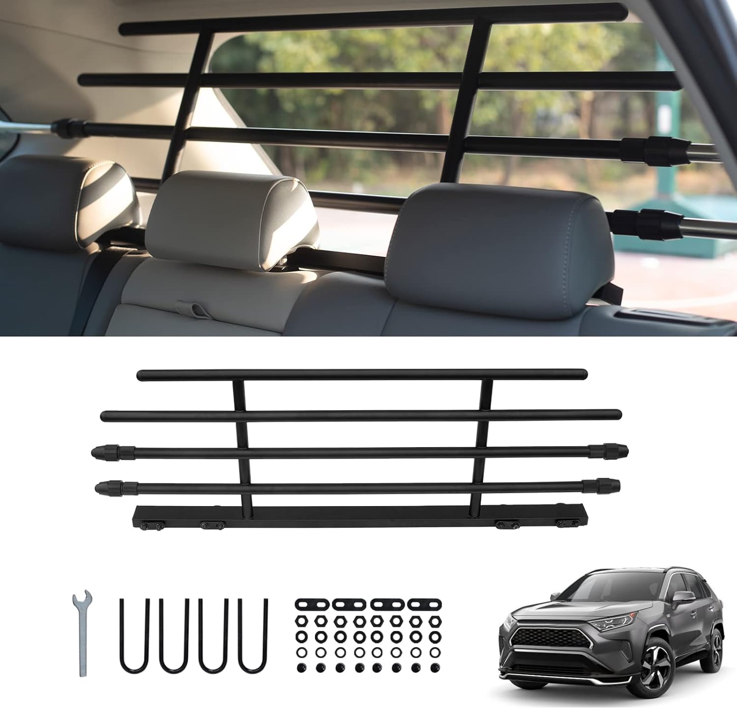 Amazon.com : WASAI Dog Car Barrier Divider - Dog Barrier for Cargo Area ...