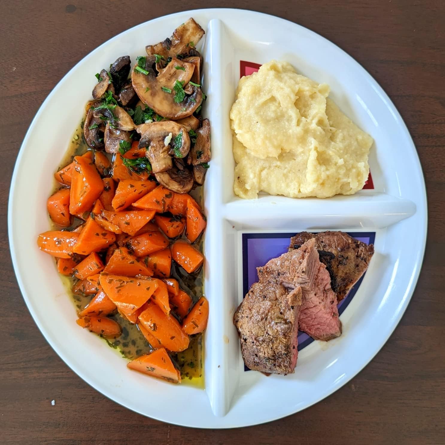 Diabetes Portion Plate with DIVIDED SECTIONS for Healthy Eating and ...