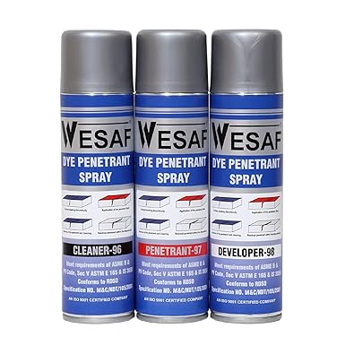 Wesaf Non Destructive Liquid Dye Penetrant Test Spray Kit (DPT Spray ...