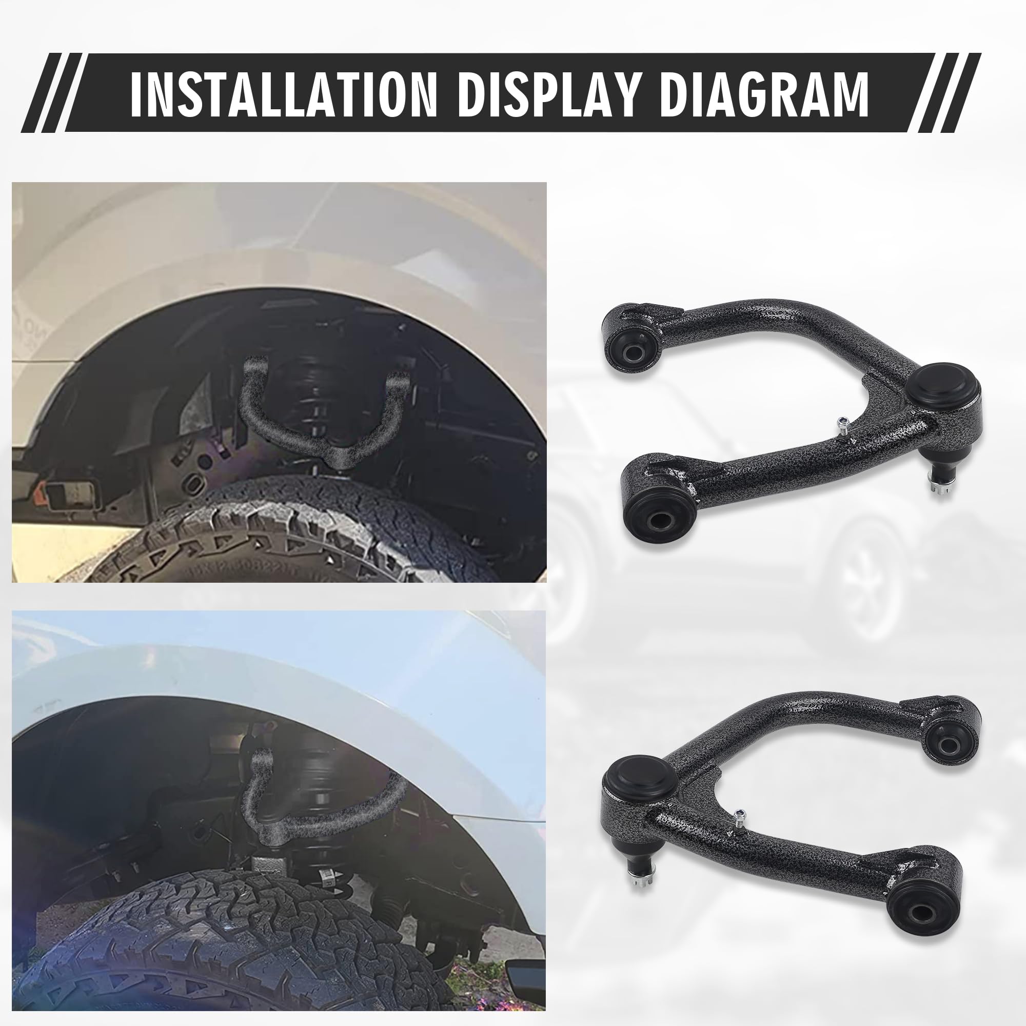 Snapklik.com : FLYCLE Black Front Upper Control Arms For 2007-2022 ...