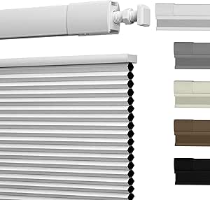 Amazon.com: HOTSOON No Drill No Tools Cellular Shades Top Down Bottom Up Blackout Blinds for ...