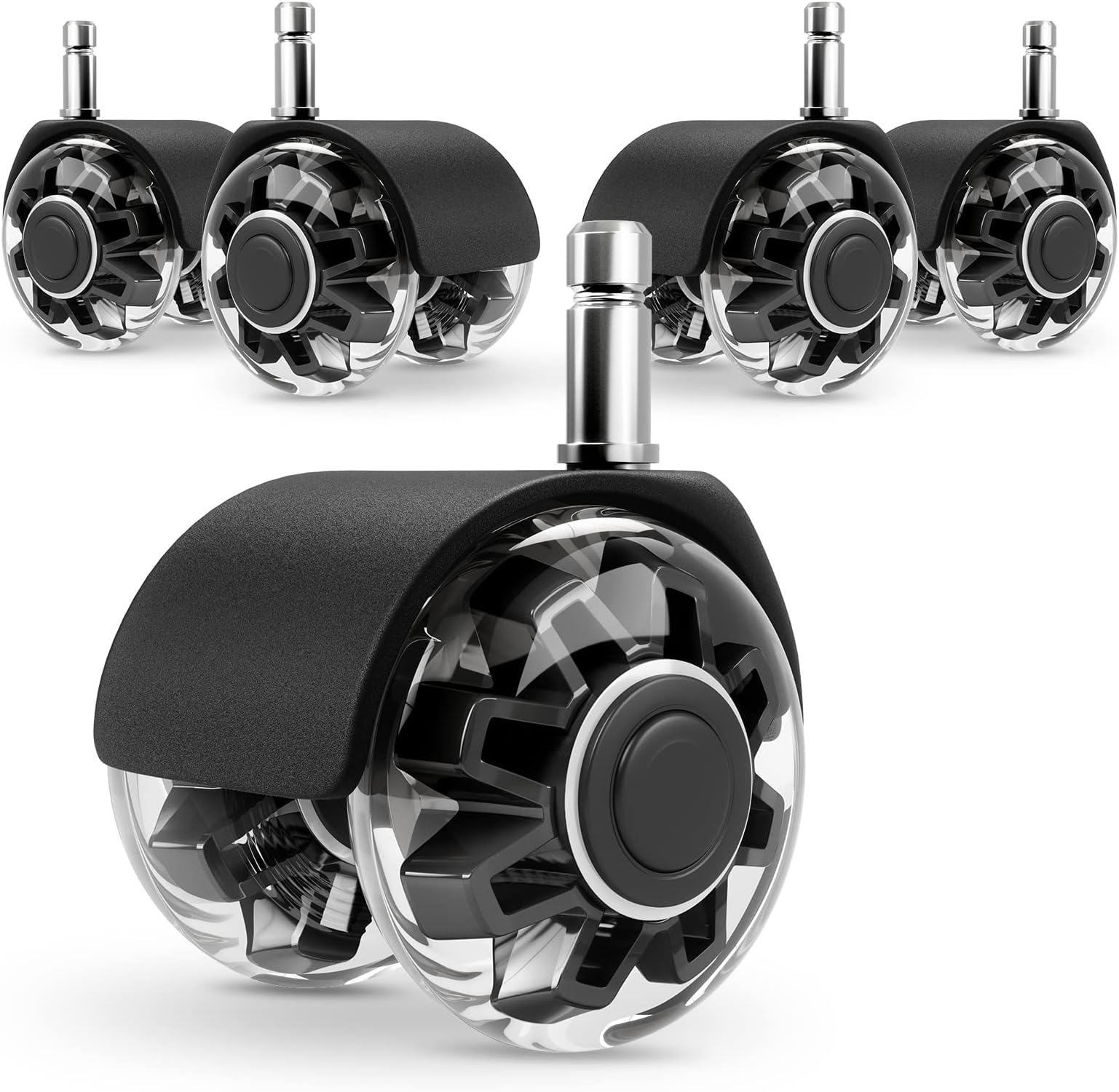 Amazon.com: Steelcase Genuine OEM Hard Floor Soft Casters Set of 5 ...