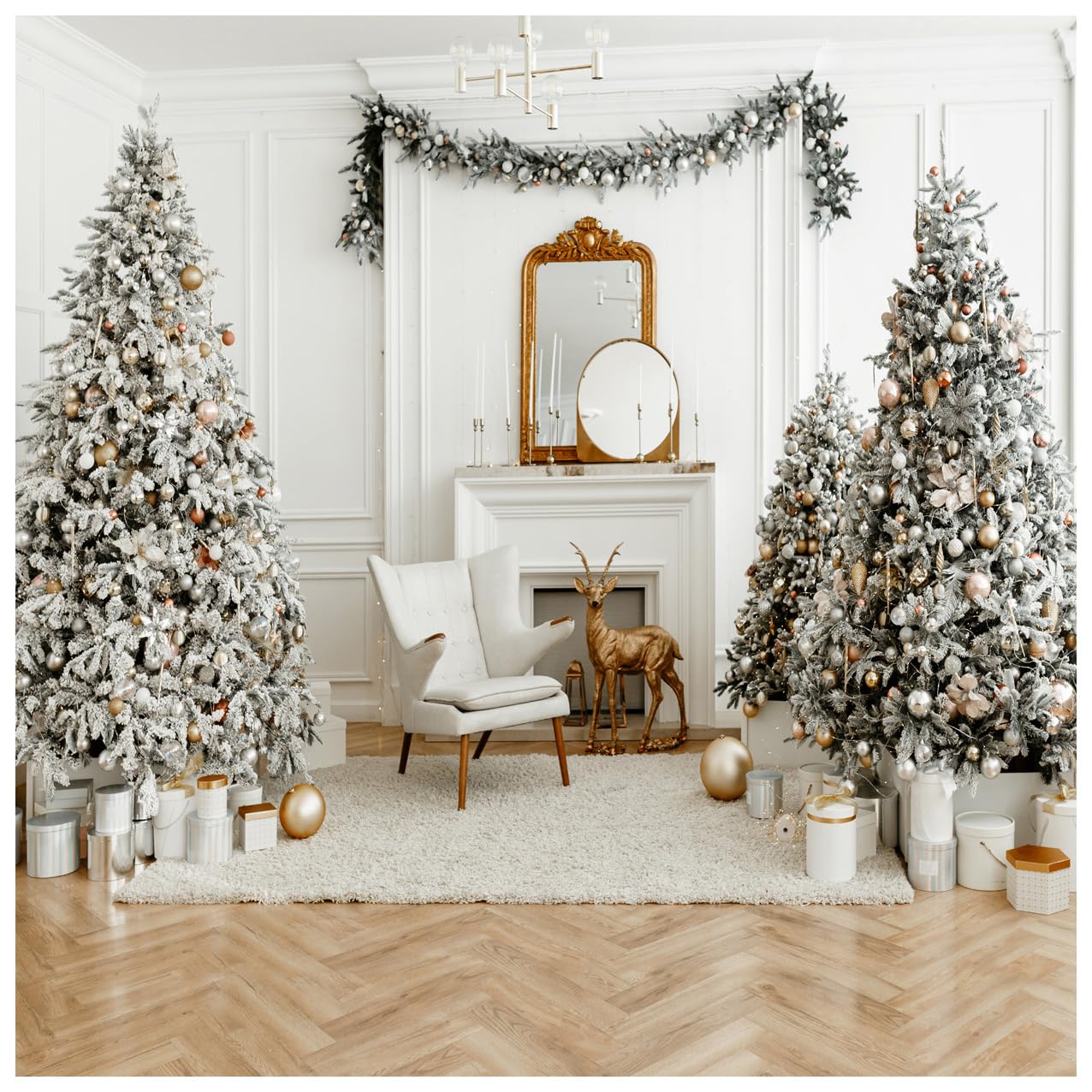 Amazon.com : AIIKES 10x10FT Christmas Photography Backdrop Christmas ...
