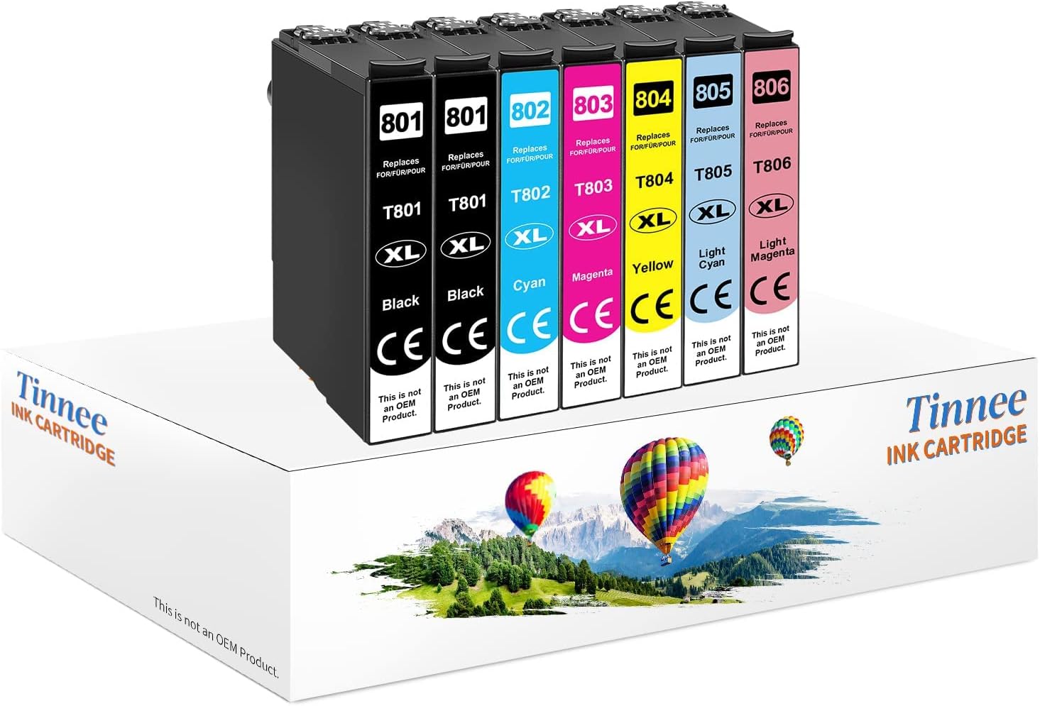 Epson T0801 Colibri Noir, Cartouche d'encre d'origine, R265 R285 R360 ...