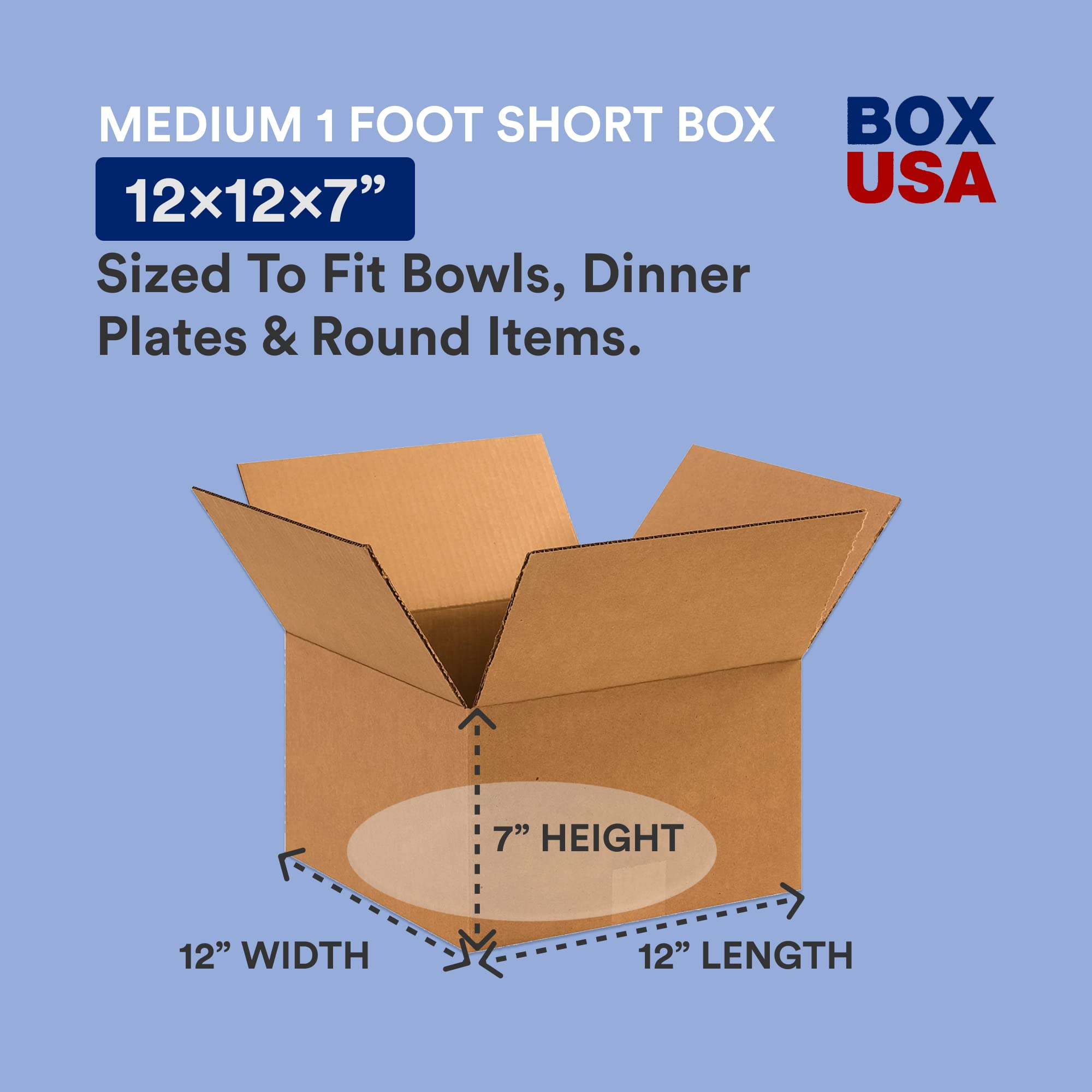 Snapklik.com : 12 X 12 X 7Corrugated Cardboard Boxes, Small 12L X 12W X ...