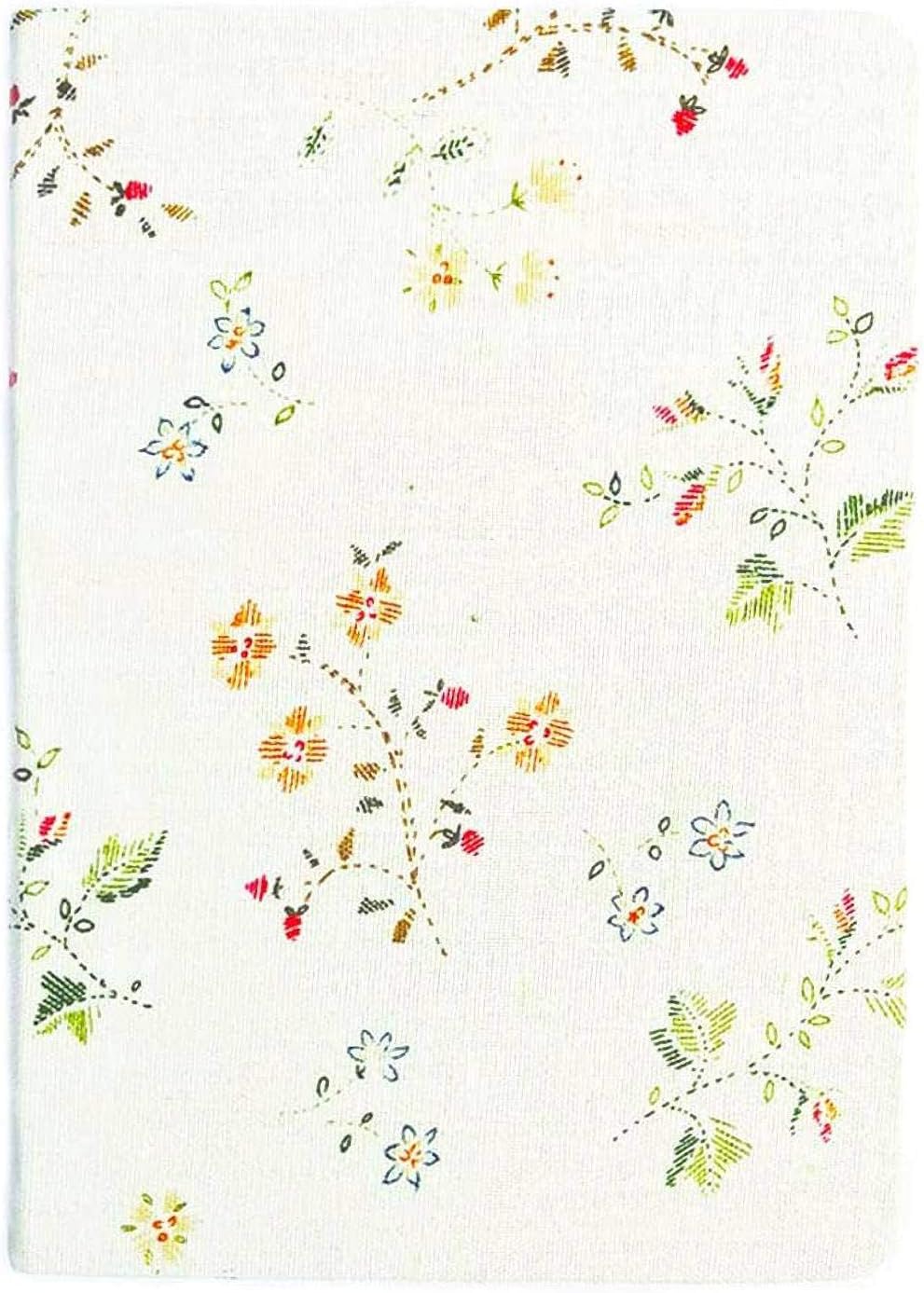 Linen Cloth Notebook, A5 Hard Cover Notepad with Blank Ruled Paper 128 ...