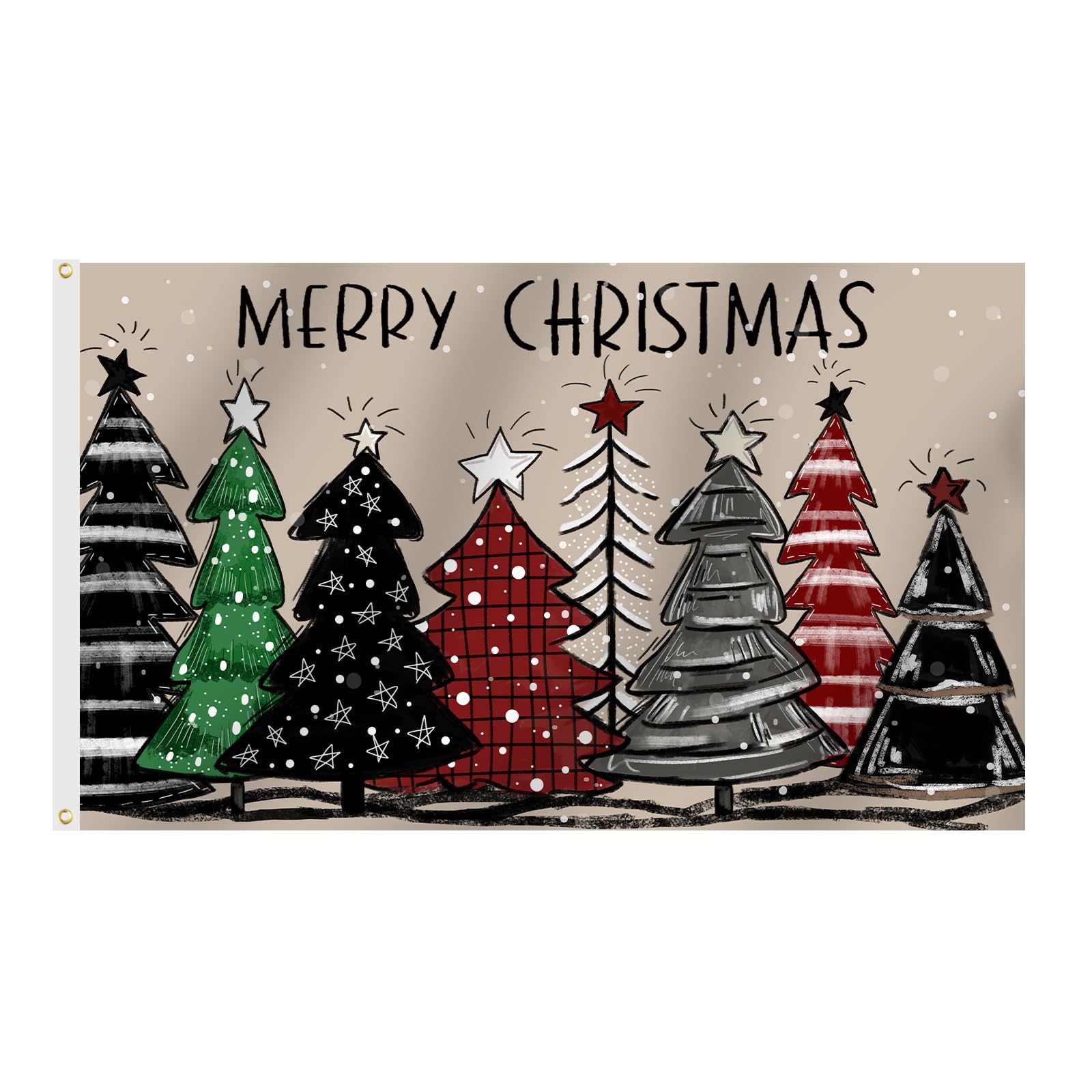 Amazon.com : SENSEVEN Winter Christmas Tree Flags for Outside 3x5 Ft ...