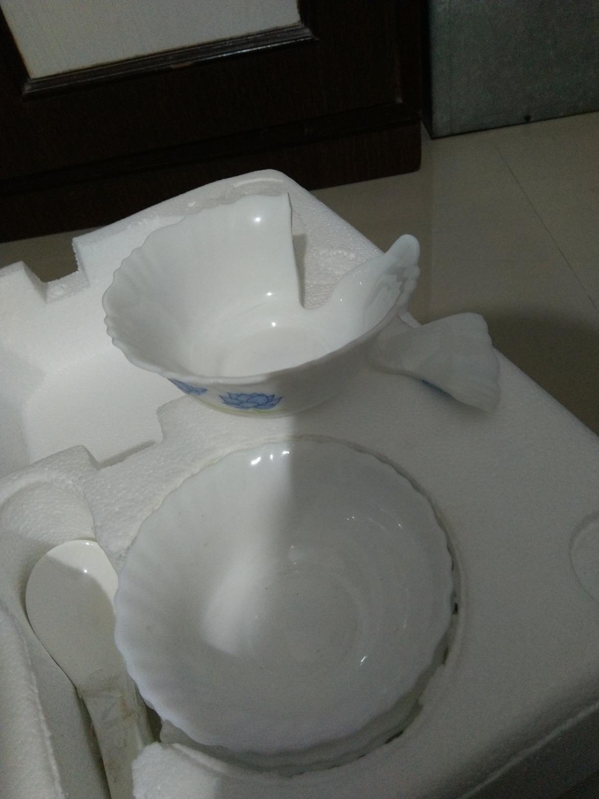 Cello Ceramic Dinner Set - 33 Pieces, White : Amazon.in: Home & Kitchen