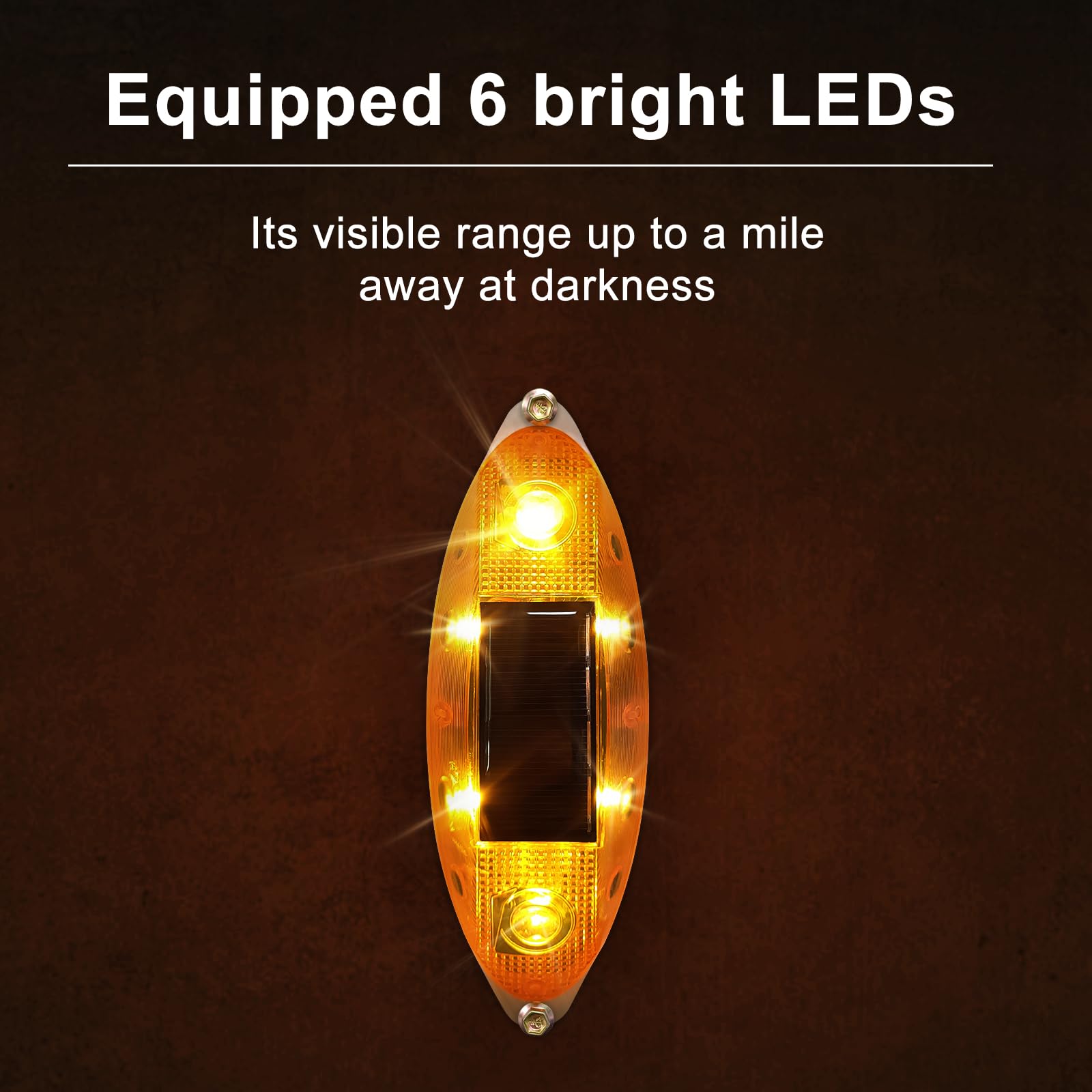 Snapklik.com : Aolyty Solar Strobe Warning Light Outdoor Waterproof ...