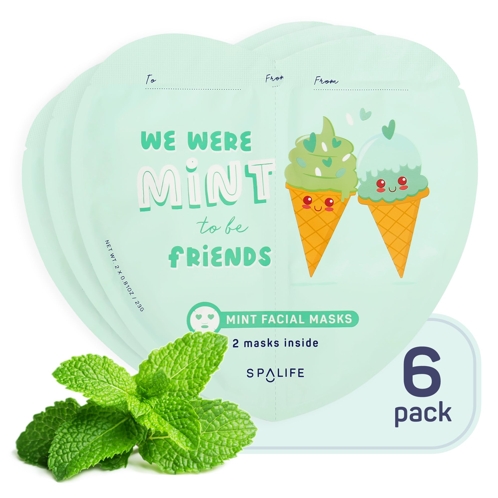 Amazon.com : SpaLife We Were Mint to be Friends Duo Minty Facial Masks ...