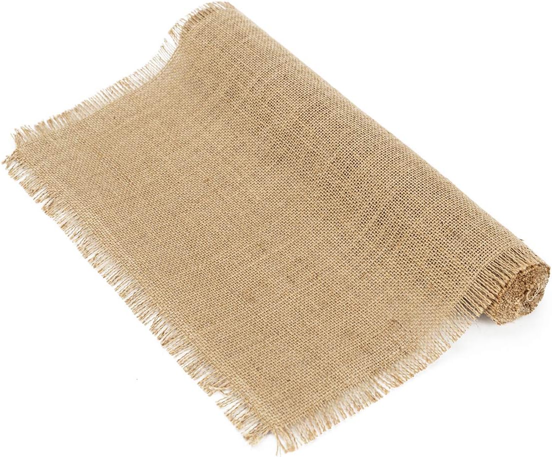 Amazon.com: AK TRADING 12" x 108" Natural Burlap Table Runner. Made ...