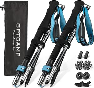 Amazon.com : GPTCAMP Walking Sticks Collapsible Hiking Poles ...