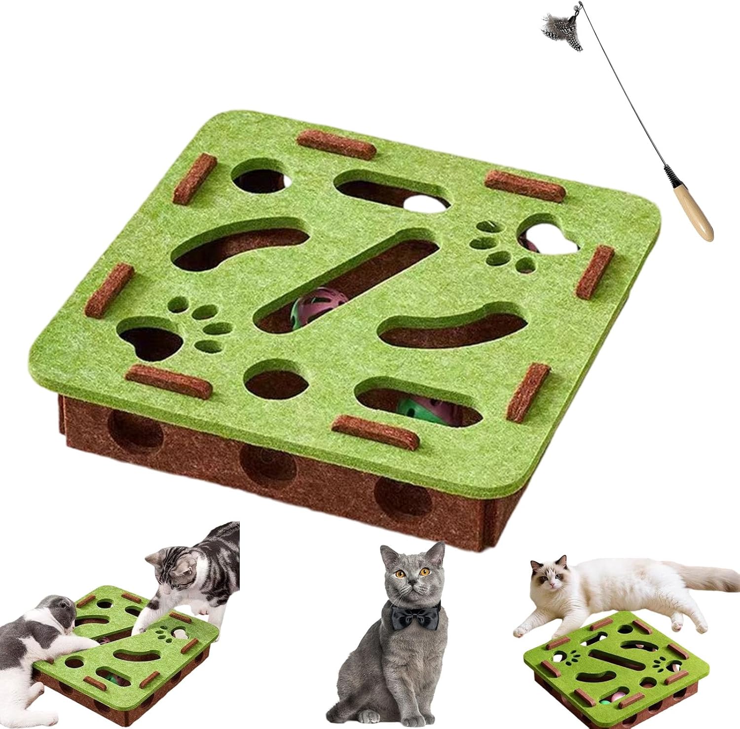Amazon.com: Cat Scratch Puzzle Enrichment Box, Cat Nail File Enrichment ...