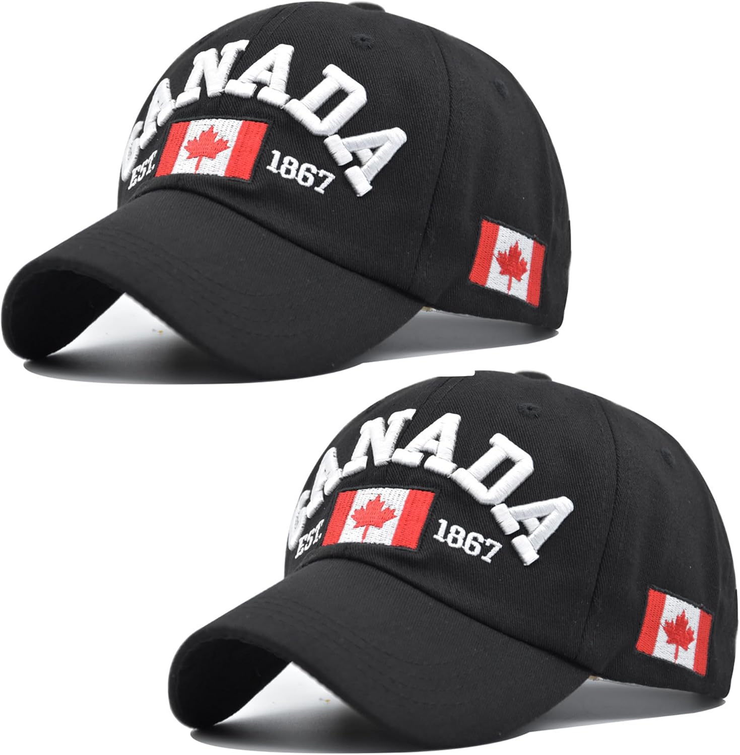 HAPEE Canada Baseball Cap,Adjustable,Canada Day Embroidered Maple Leaf ...