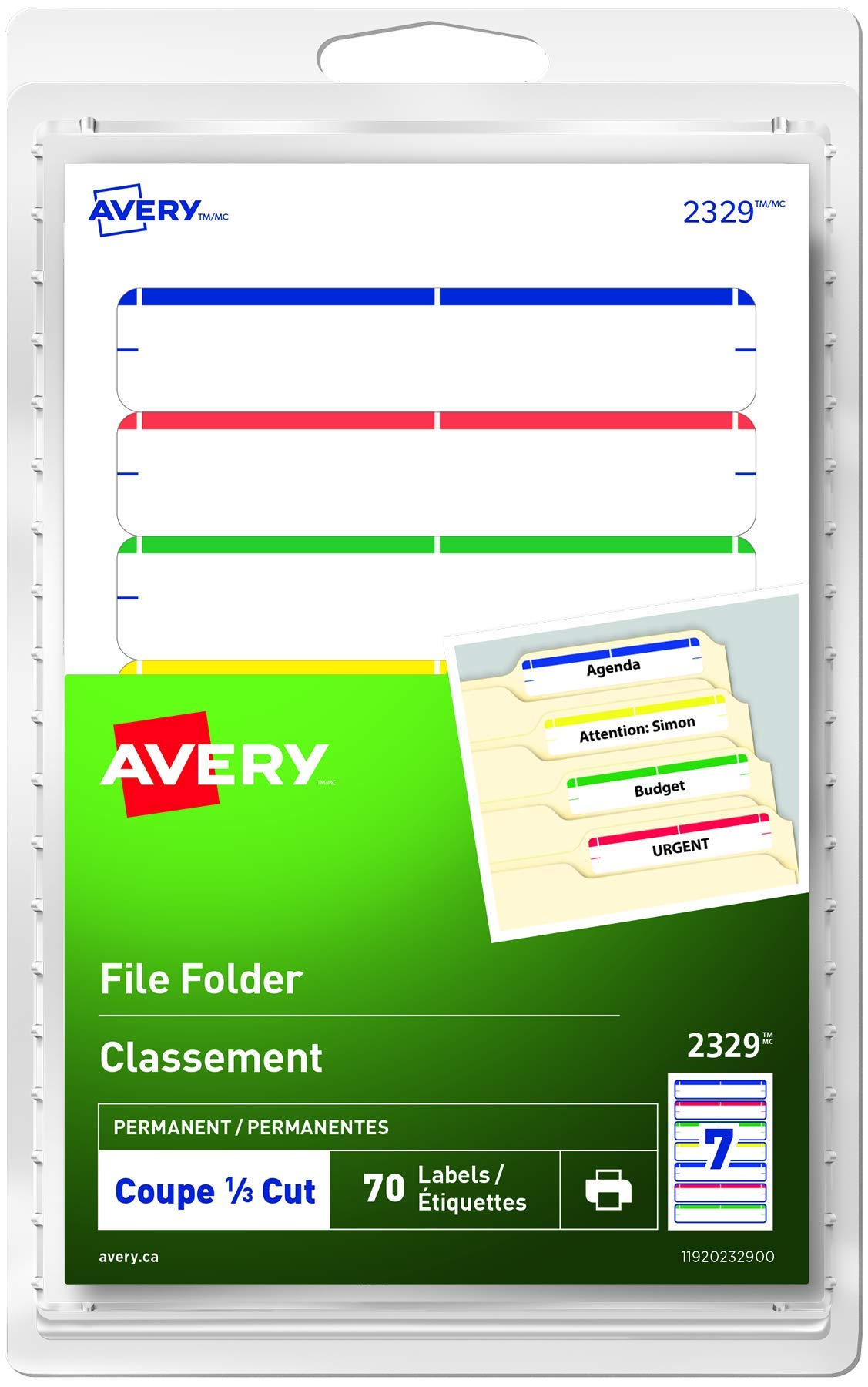 Avery File Folder Labels for Laser and Inkjet Printer, Assorted Blue ...