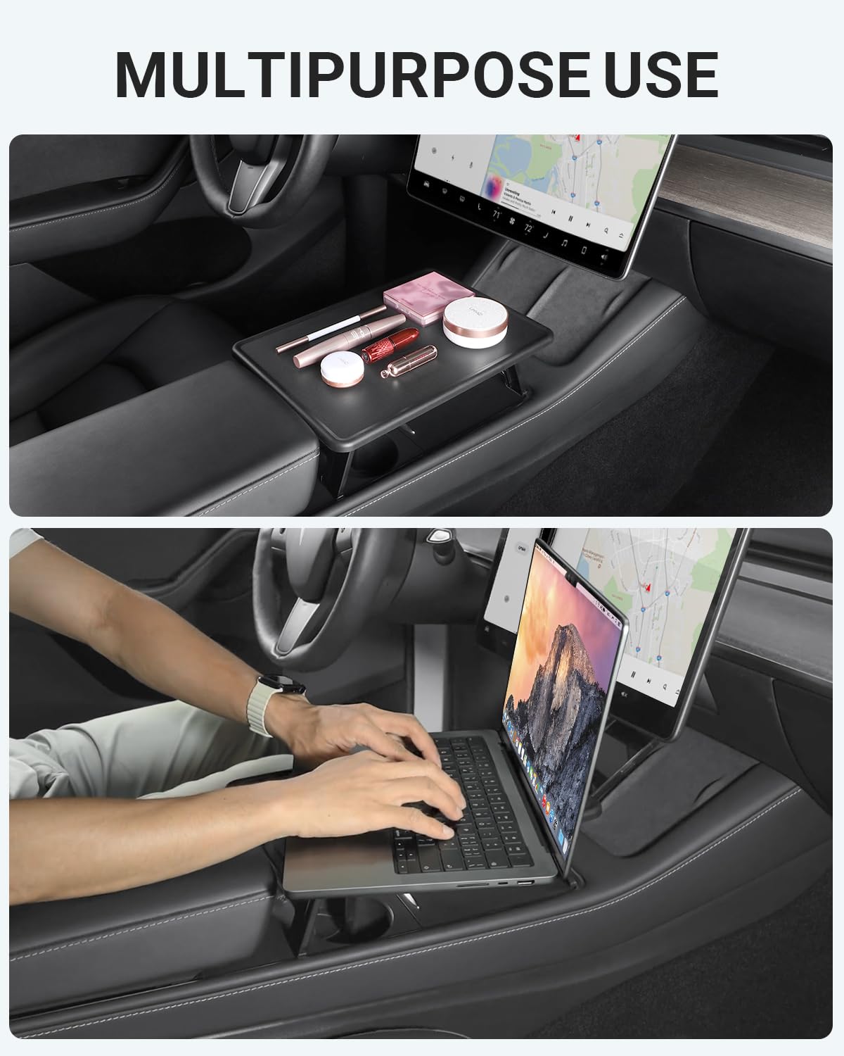 Snapklik.com : BASENOR Tesla Model 3 Model Y Center Console Table Tray ...