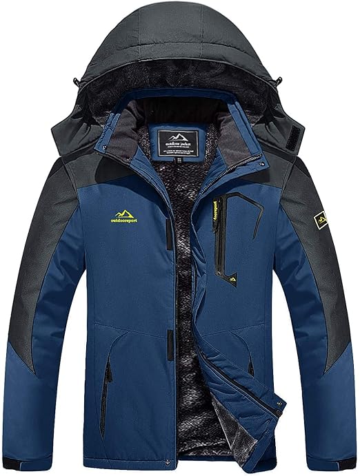 Magcomsen Men's Lined Winter Fleece Functional Jacket for Outdoor ...