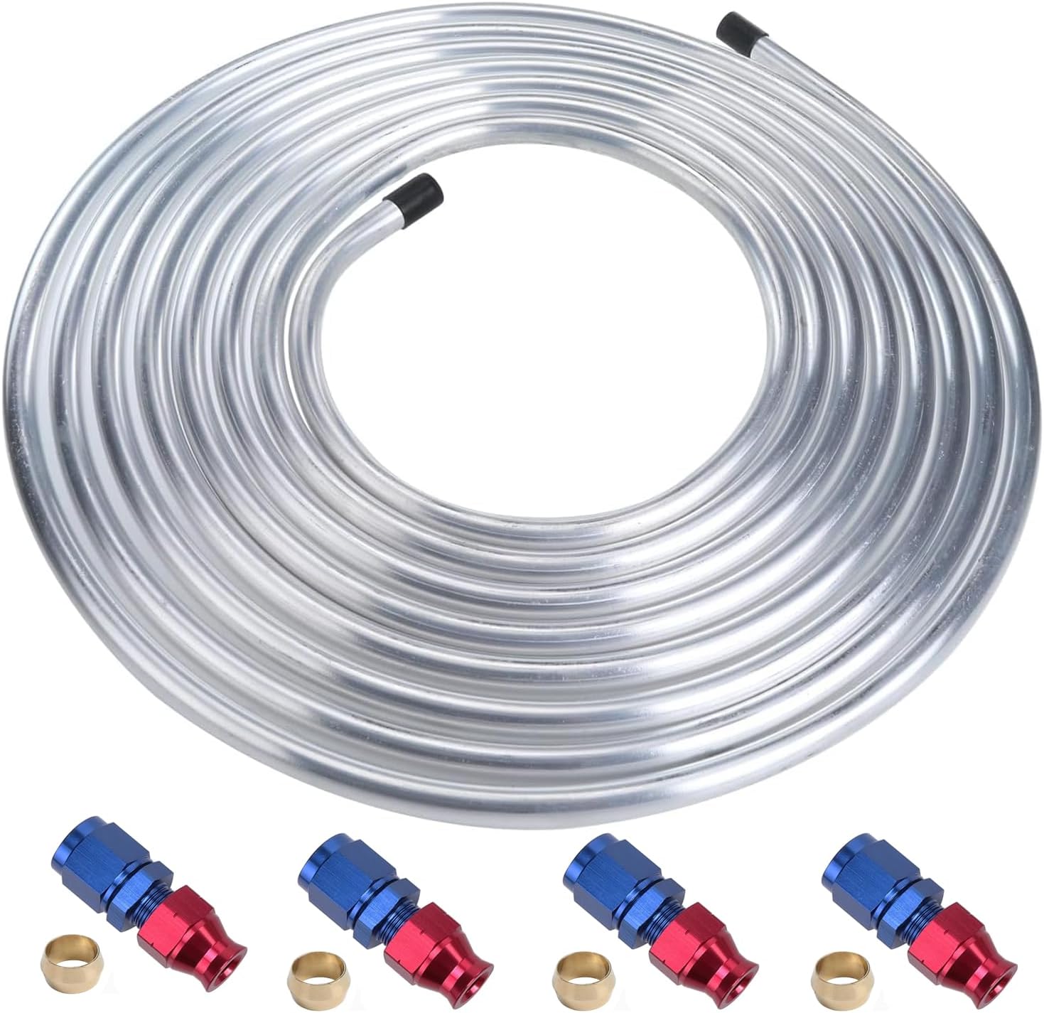 Amazon.com: AC PERFORMANCE 3/8" Aluminum Fuel Line Hard Tube with -6 AN ...