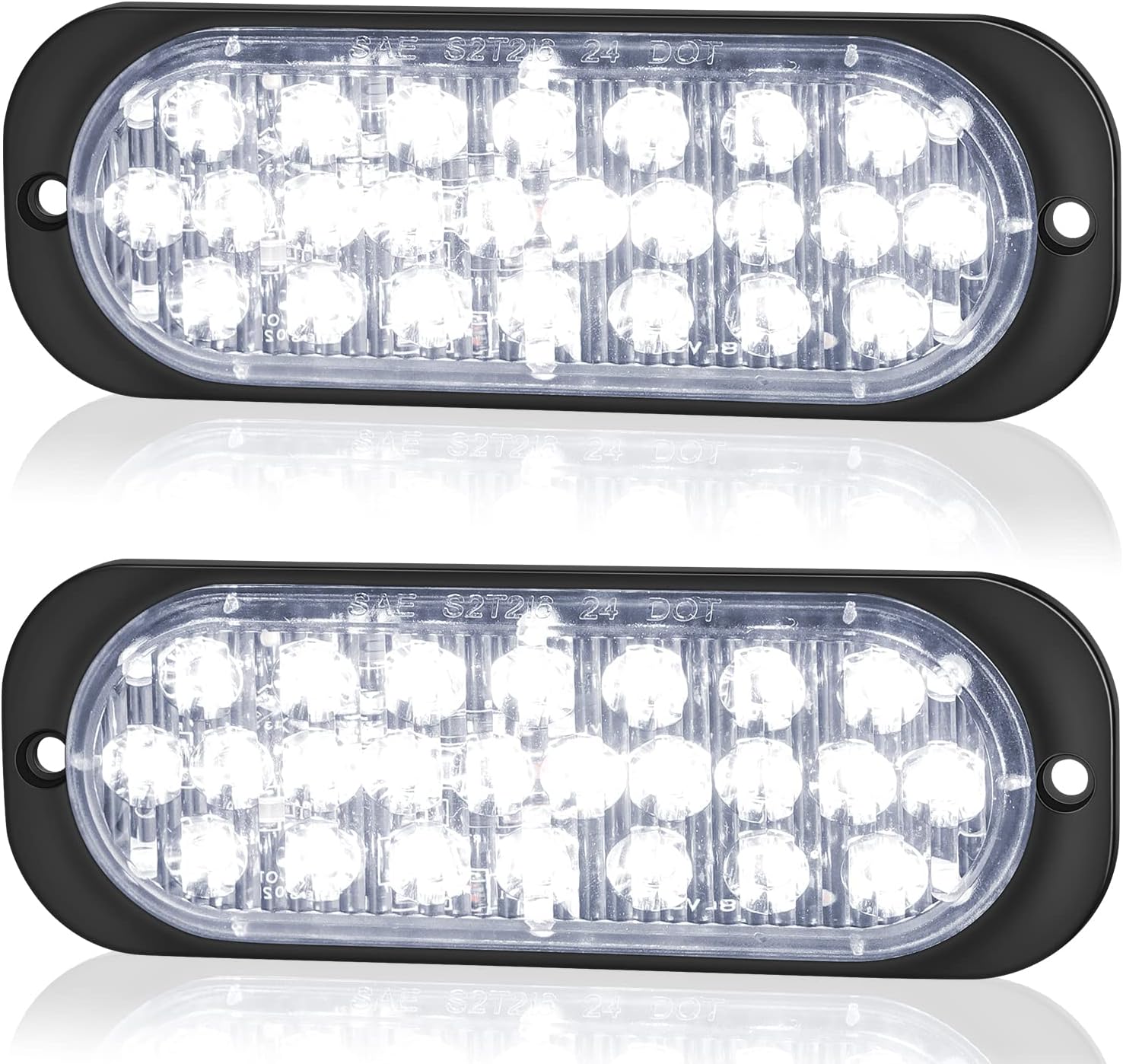 Amazon.com: LINKITOM White Oval Aluminum Housing Ultra Slim Reverse ...